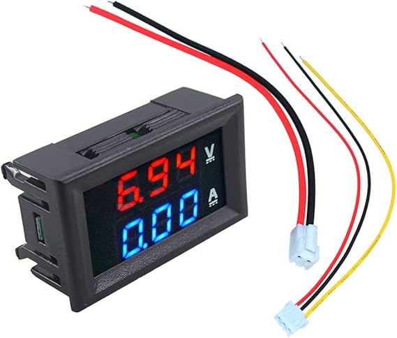 0.28" 100V 50A Dual LED Voltmeter Ammeter Blue+Red - ABELA
